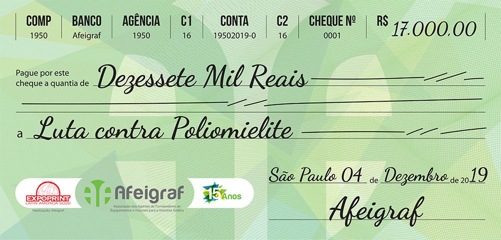 Cheque Gigante para Premiação – Media Marketing Solutions